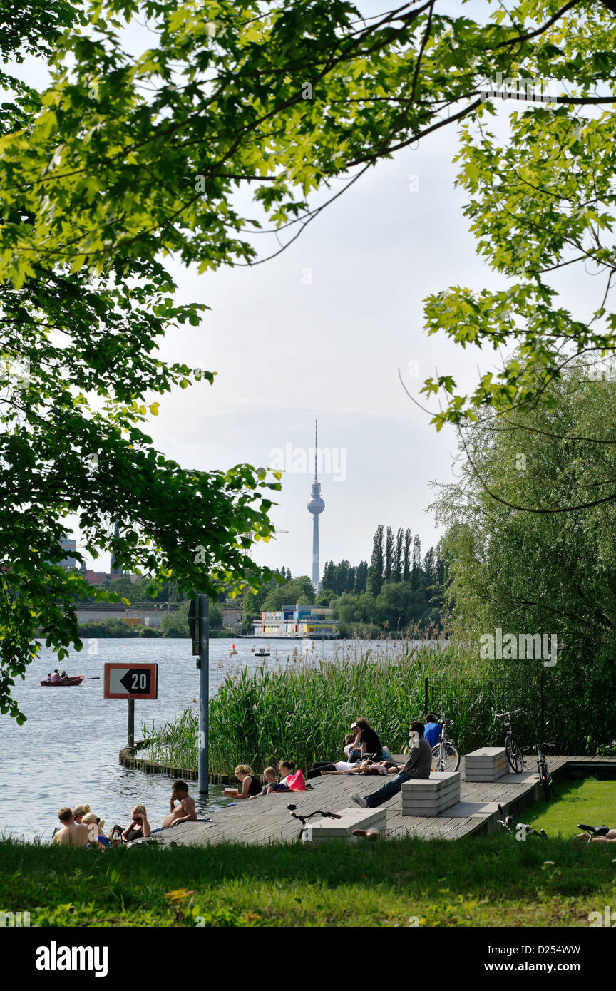 Berlin, Germany, recreation Lake Rummelsburg Stock Photo - Alamy