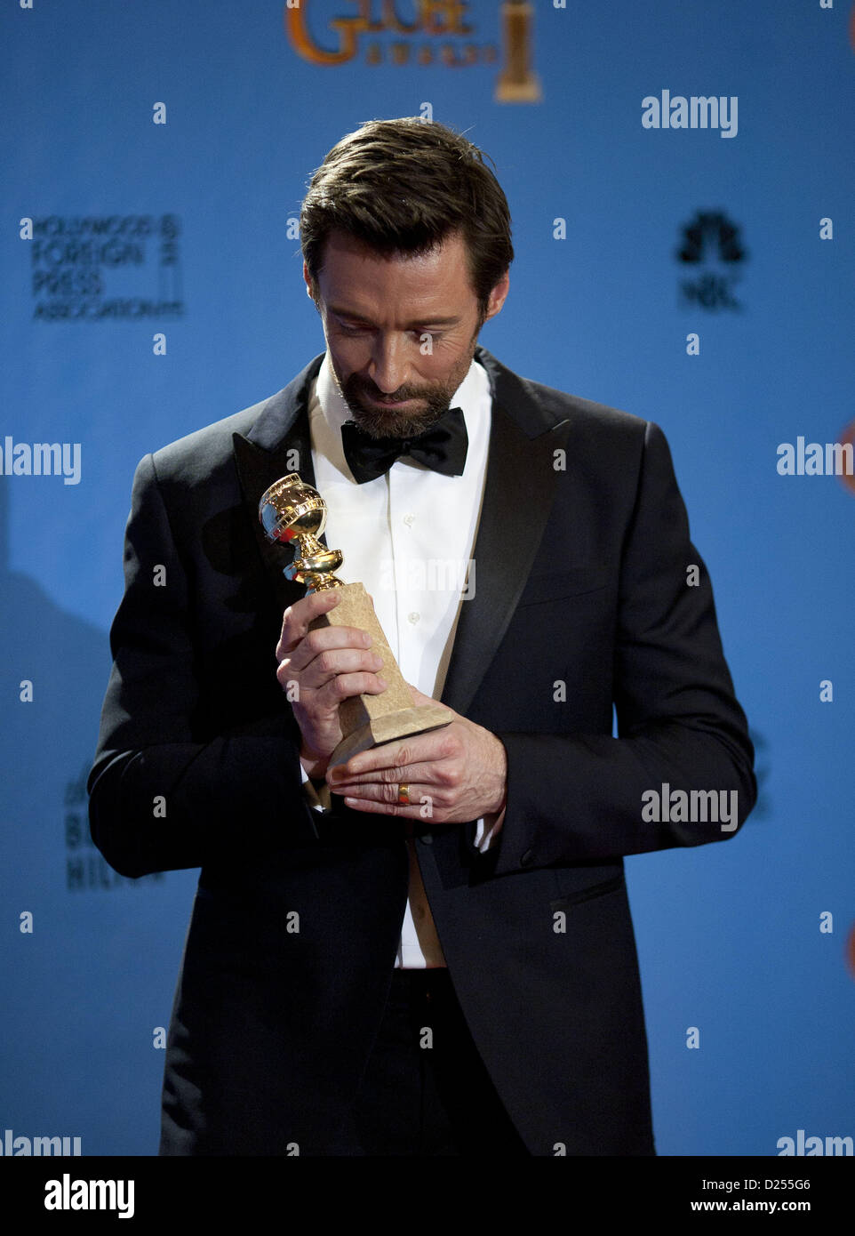 Beverly Hills, California, USA. 13th January 2013. Actor Hugh Jackman ...
