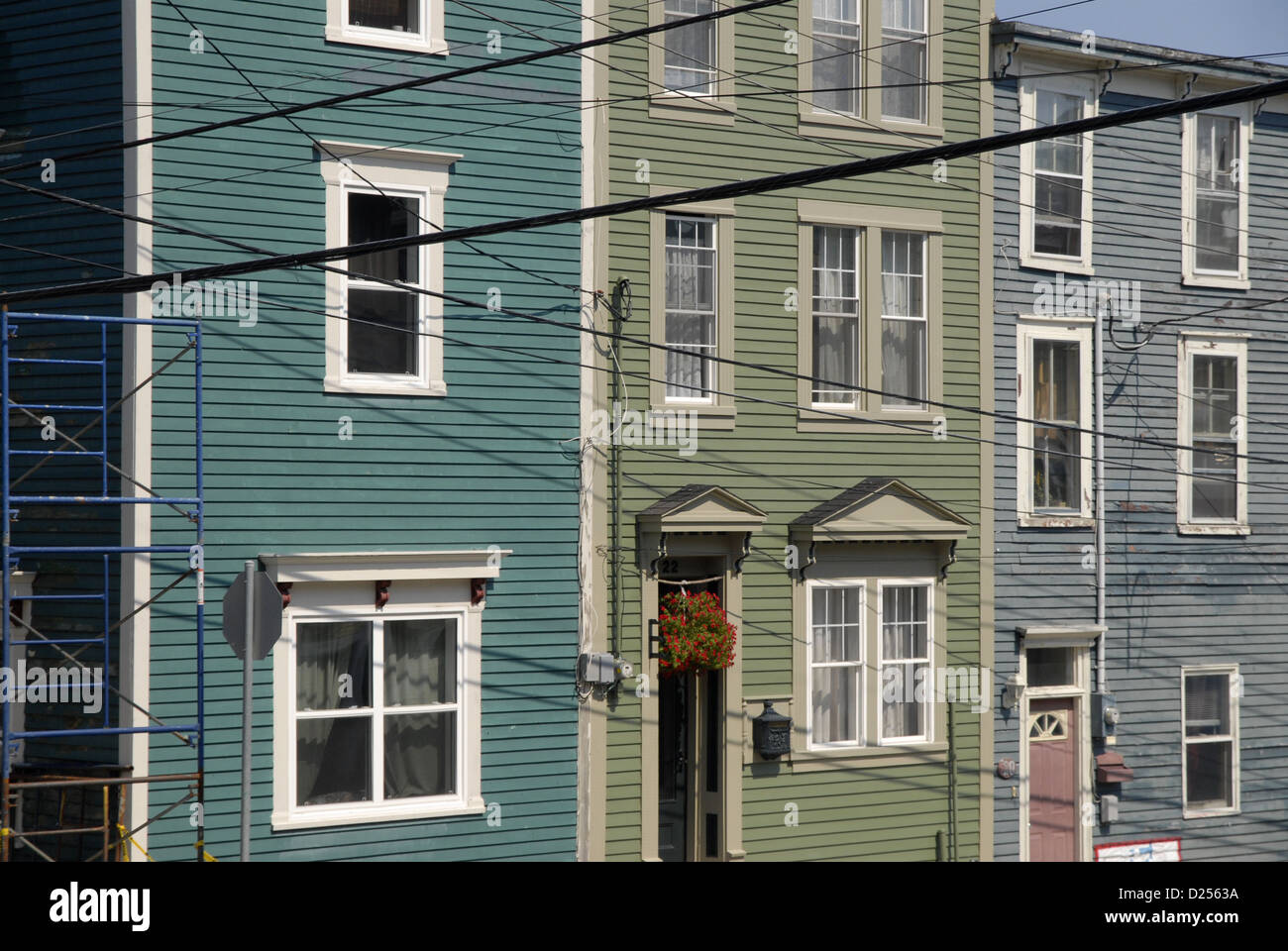 Brightly painted houses in St Johns, Newfoundland Stock Photo - Alamy