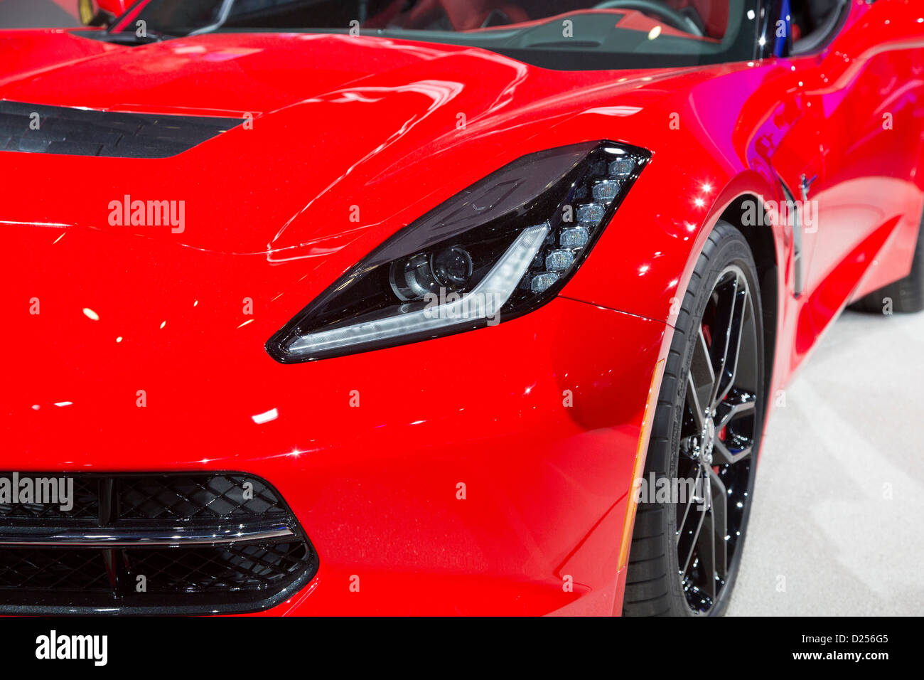 Detroit, Michigan - The 2014 Chevrolet Corvette Stingray on display at ...