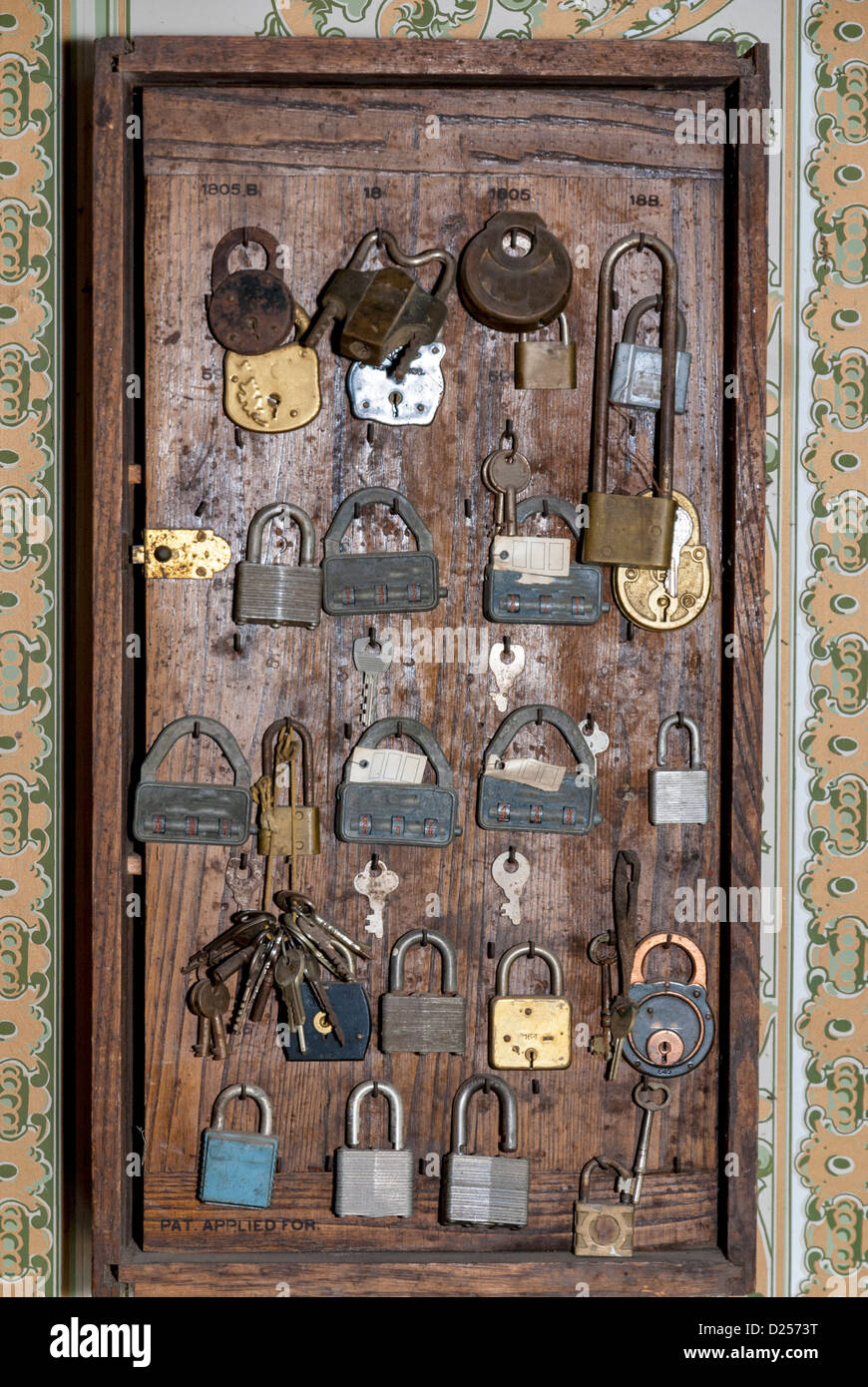 Collection of antique padlocks Stock Photo - Alamy