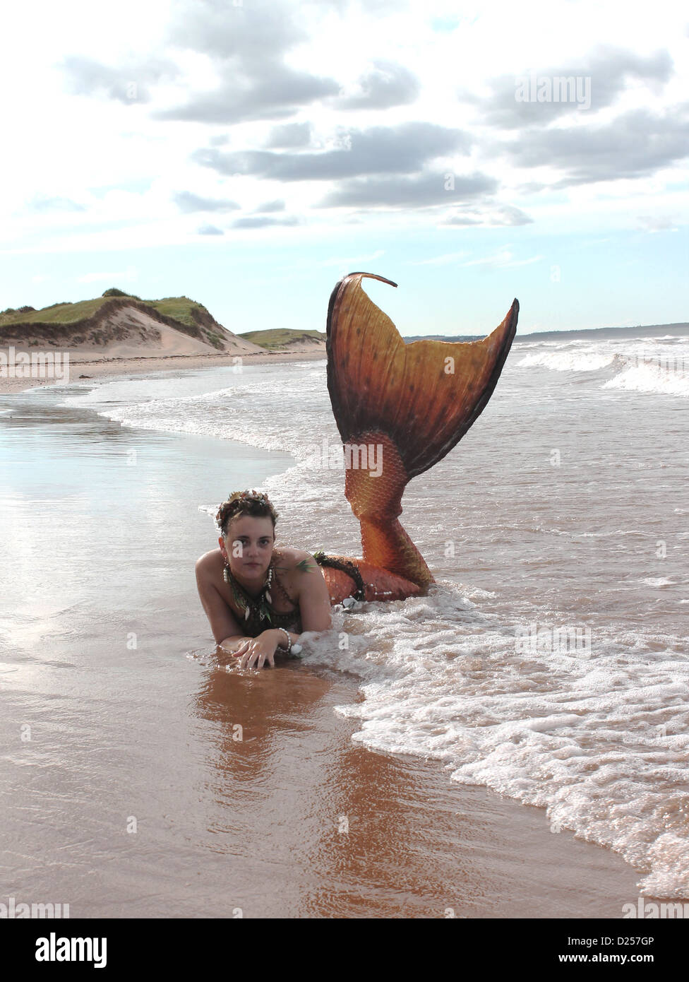 Mermaid in Surf Stock Photo - Alamy