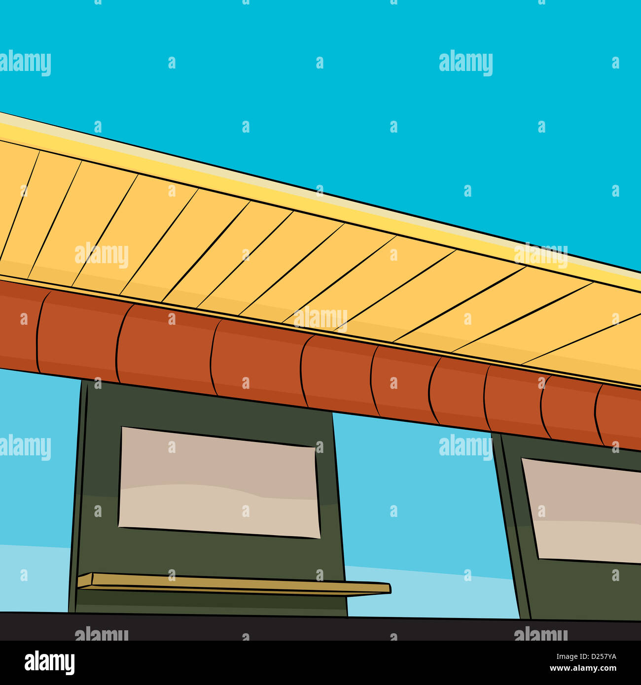 Low angle view of rapid transit station platform Stock Photo - Alamy