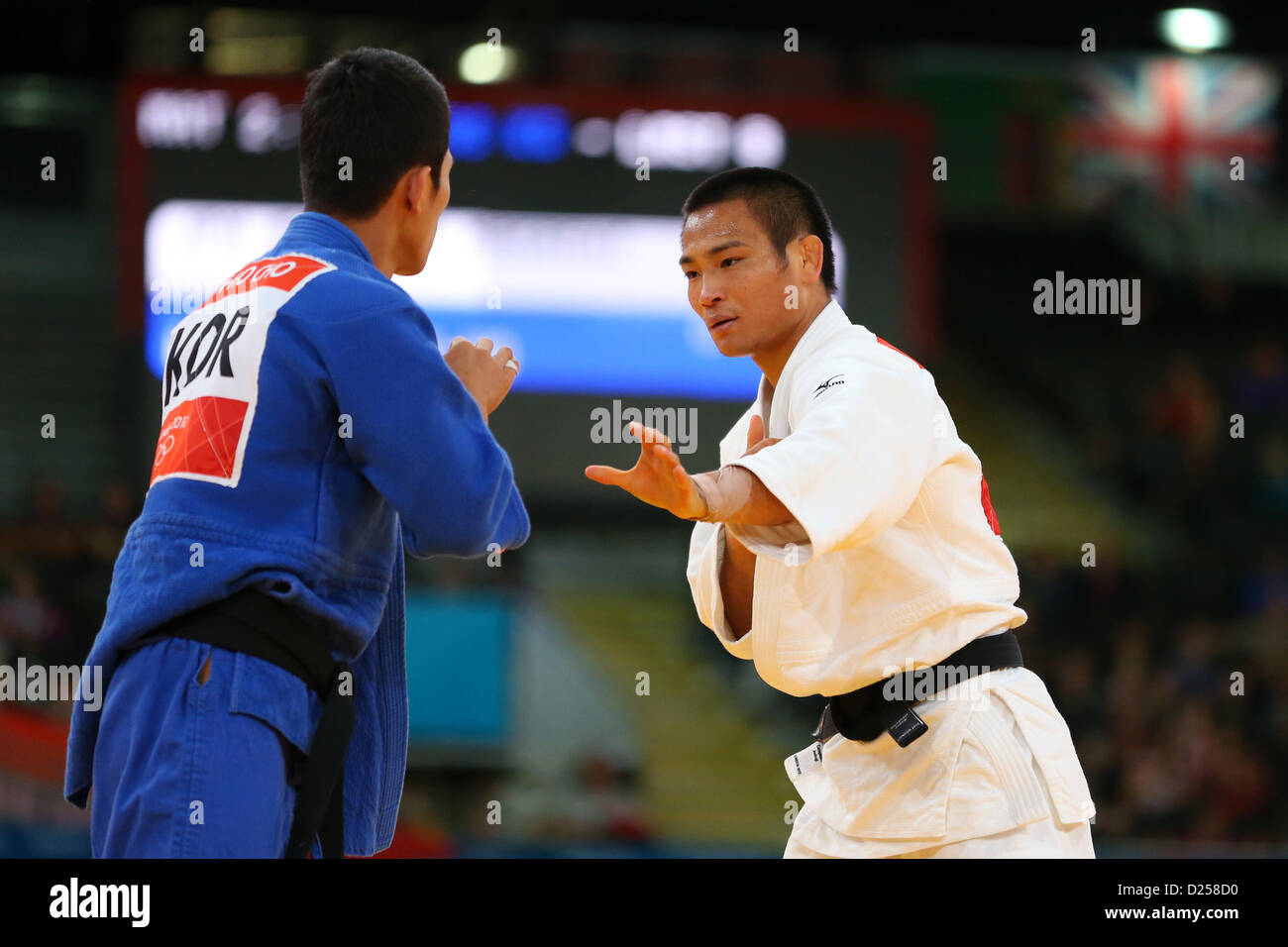 (L to R) Masashi Ebinuma (JPN), Sergey Lim (KAZ), JULY 29, 2012 - Judo ...