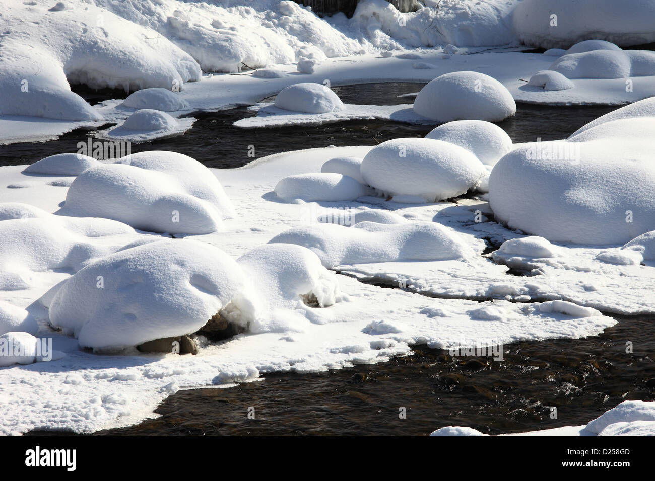Snow at Susobana river, Nagano Prefecture Stock Photo - Alamy
