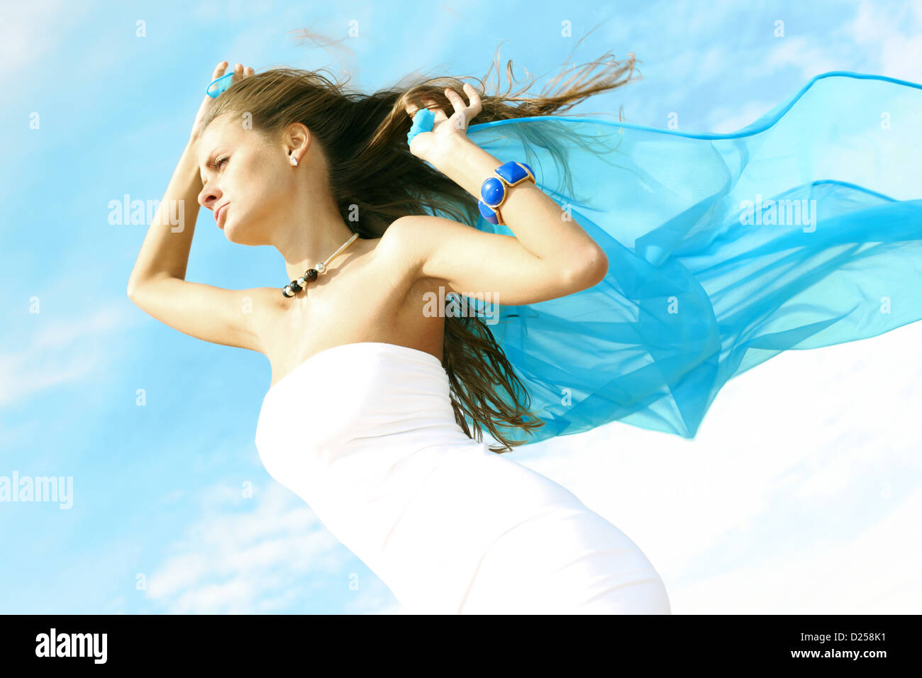 fly girl in the sky freedom concept Stock Photo - Alamy