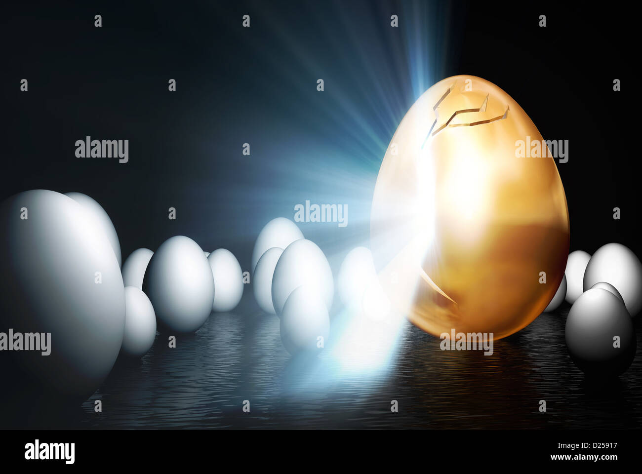 new life egg 3d concept Stock Photo - Alamy