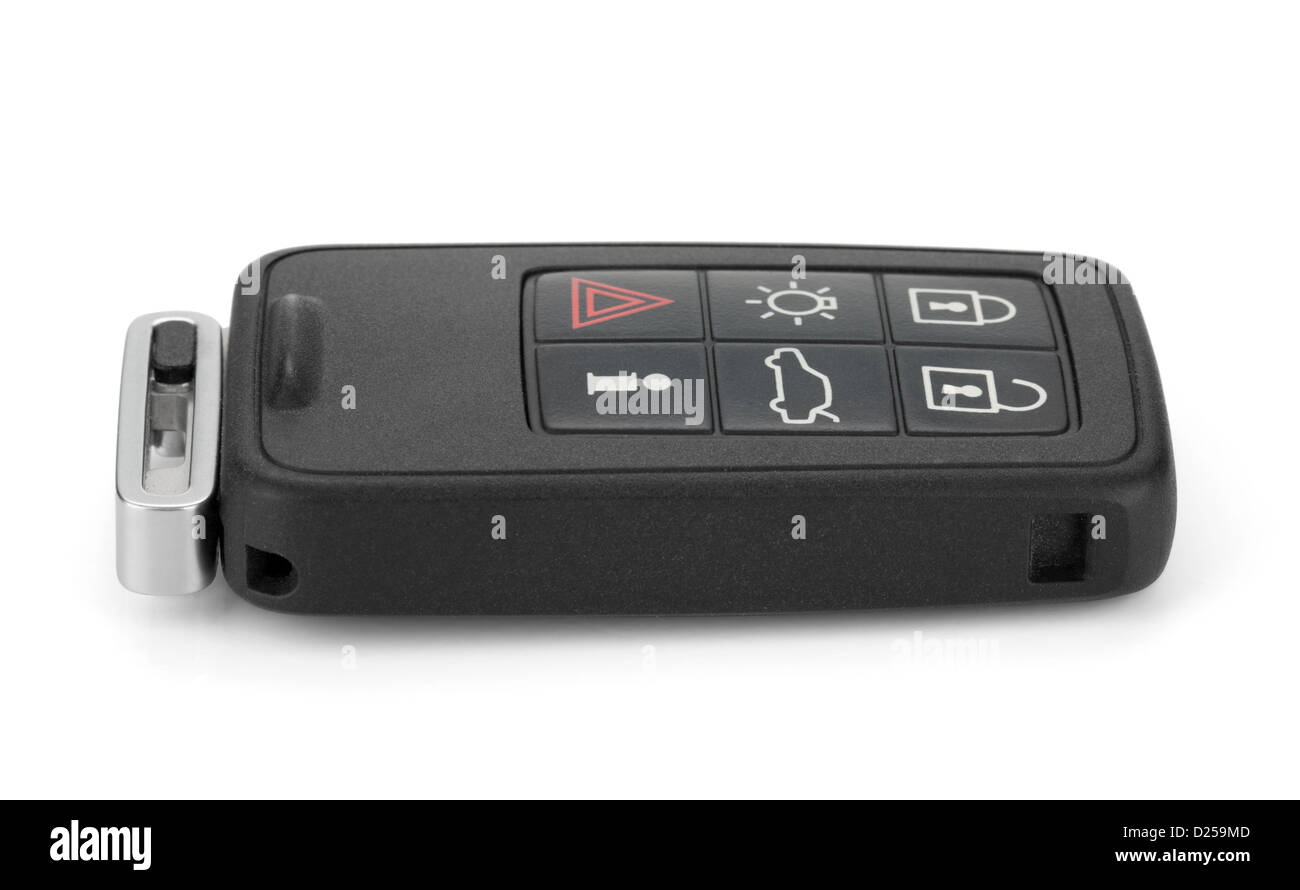 Car remote key. Isolated on white background Stock Photo - Alamy