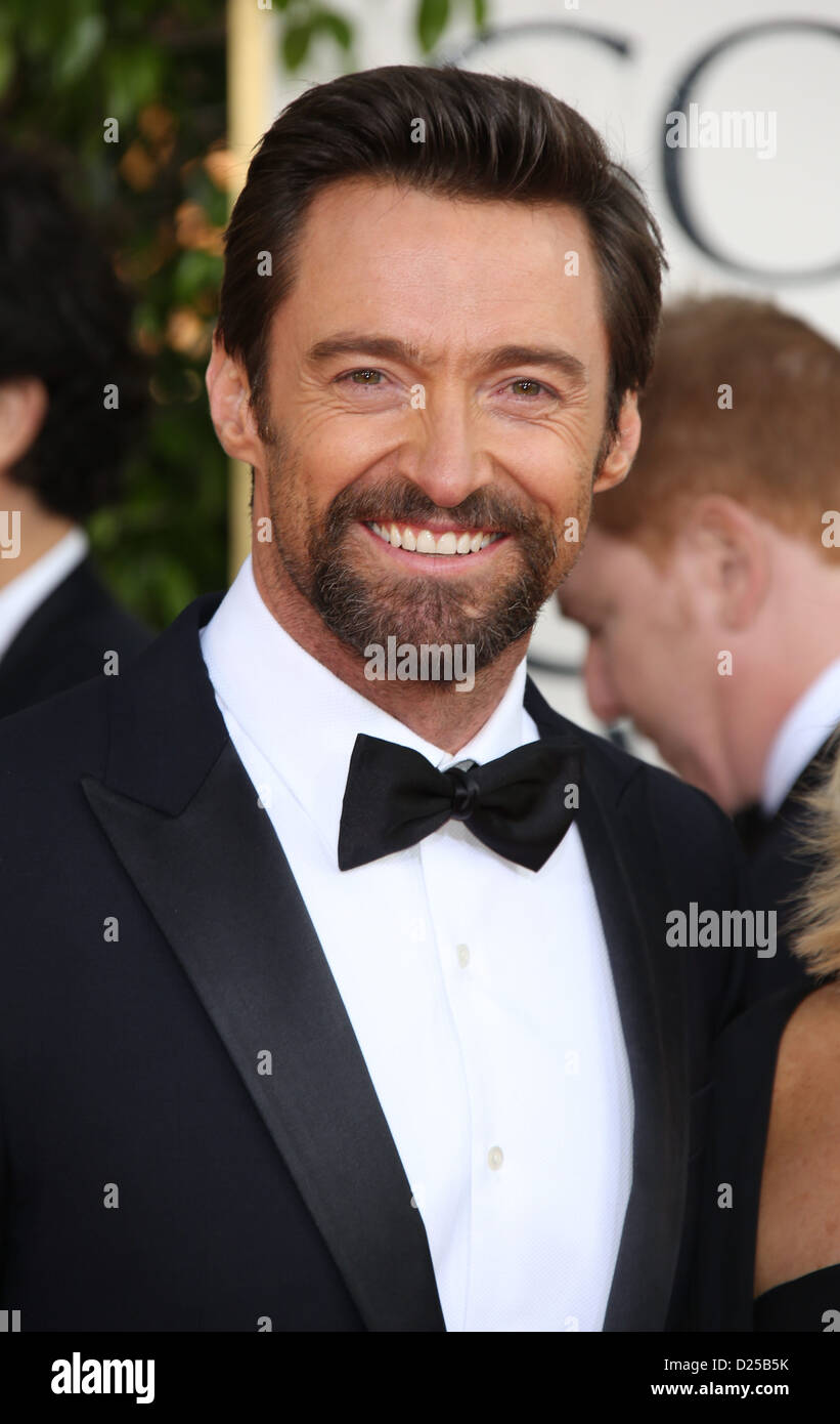 Actor Hugh Jackman arrives at the 70th Annual Golden Globe Awards ...