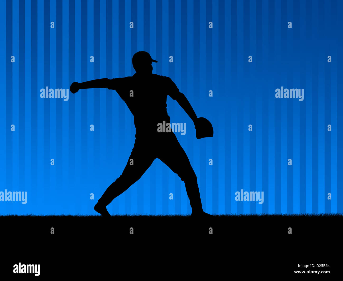 Silhouette baseball pitcher in hi-res stock photography and images - Alamy