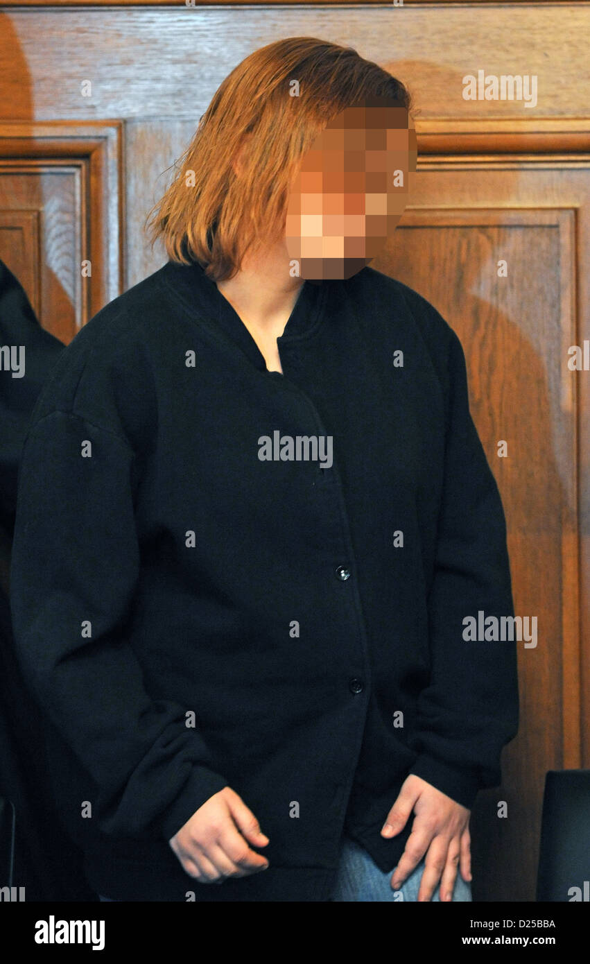 The accused Cindy P. sits in the court room of district court in ...