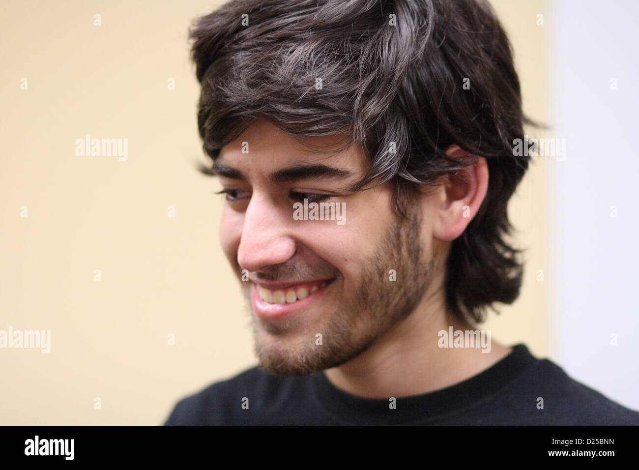 A HANDOUT file shows programmer Aaron Swartz smiling on a photo dated ...