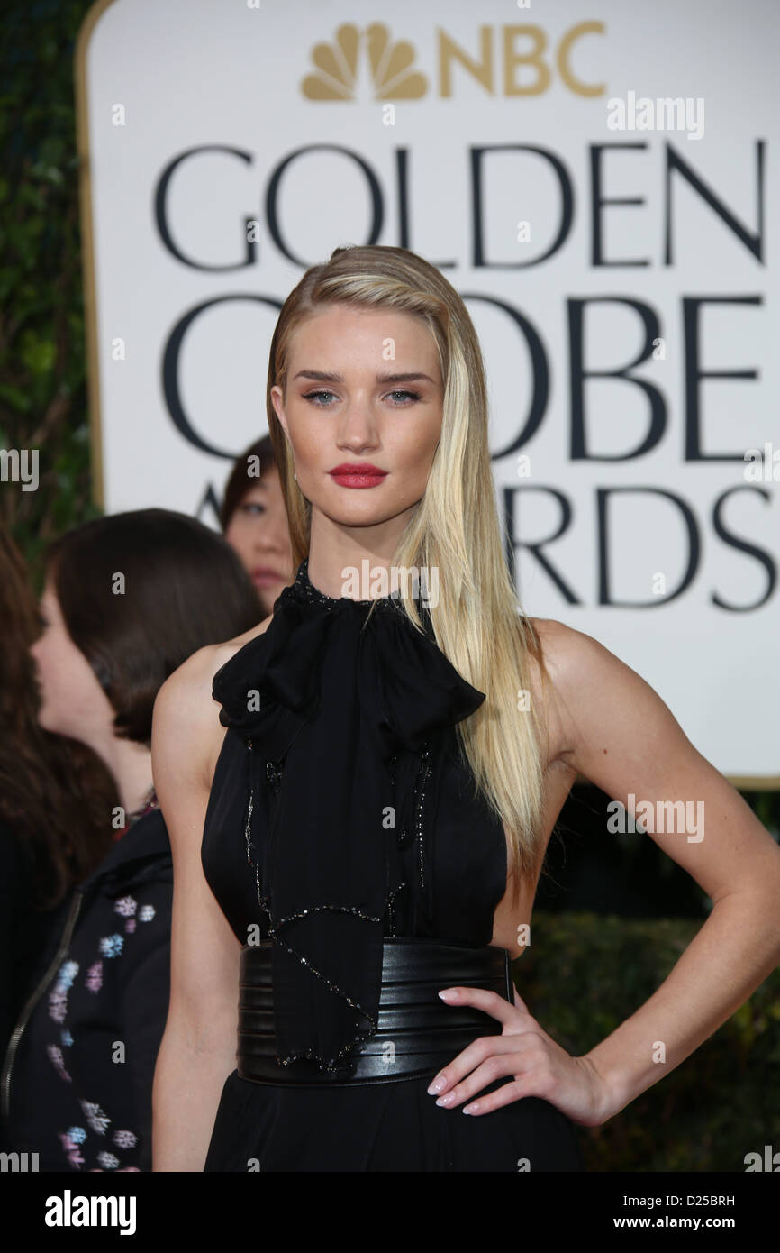 Model Rosie Huntington-Whiteley arrives at the 70th Annual Golden Globe ...