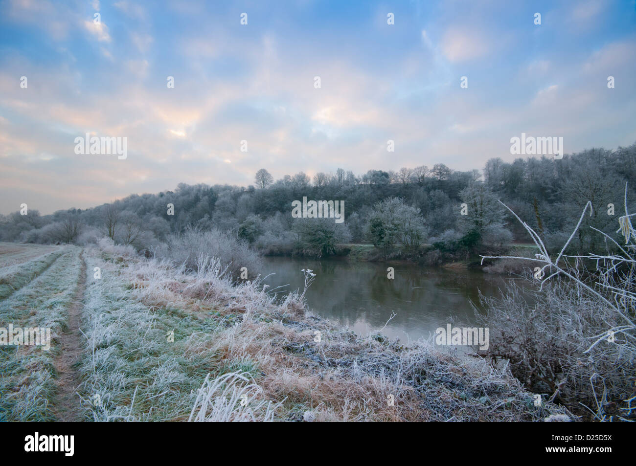 The River Severn on a frosty day Stock Photo - Alamy