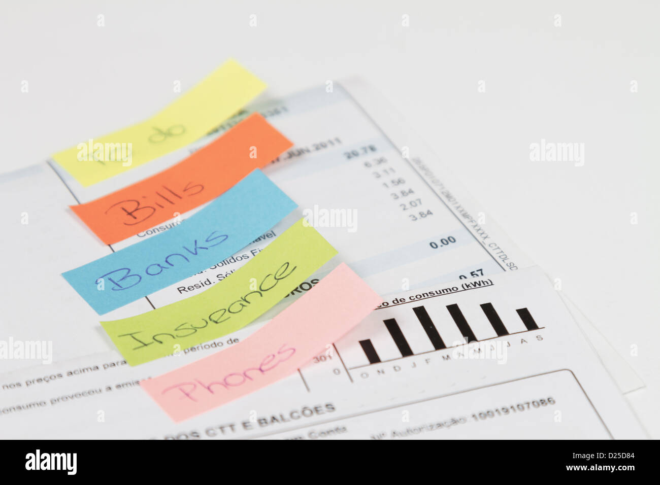 Financial bills stack statement hi-res stock photography and images - Alamy