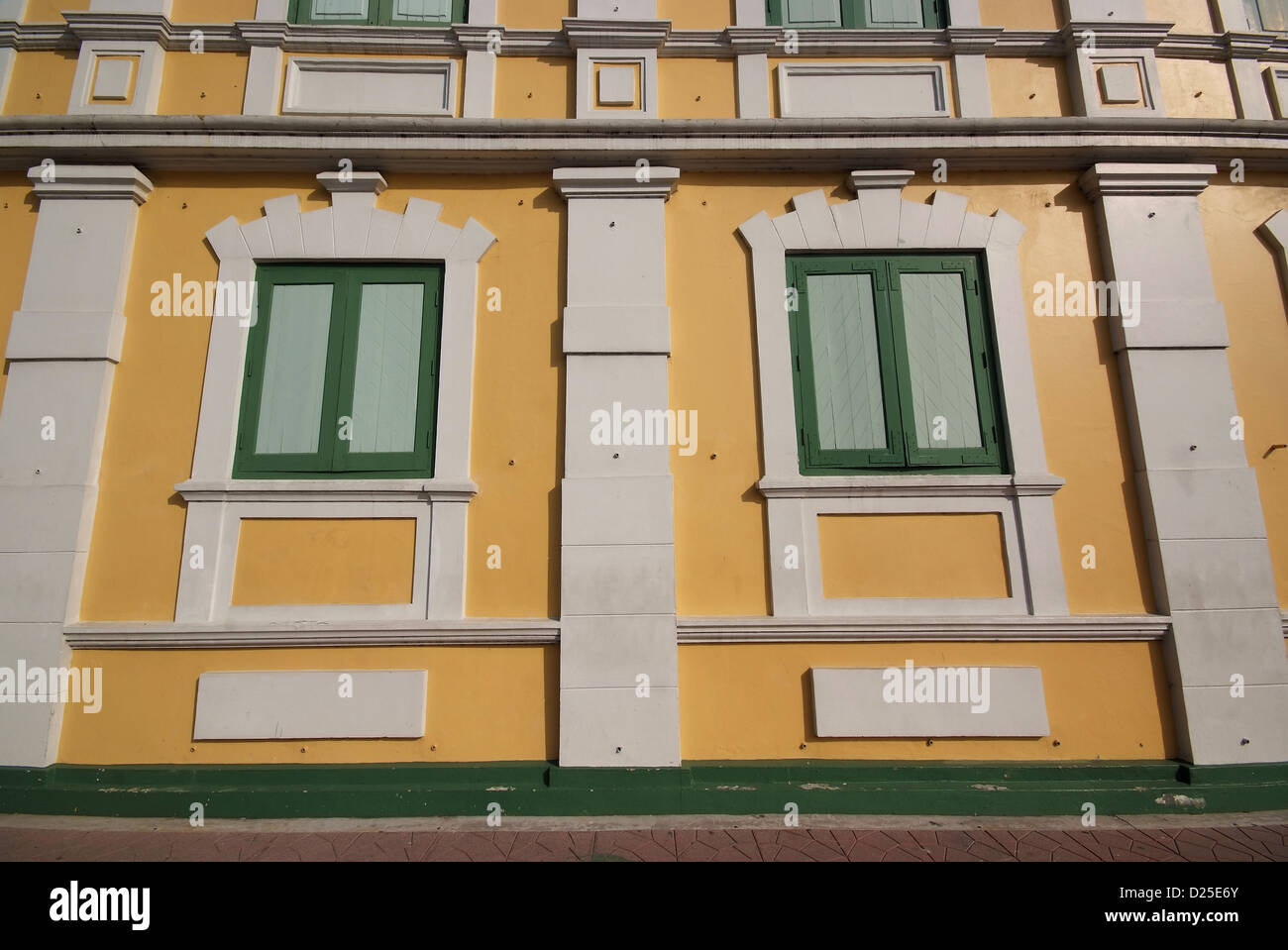 The windows building of the Ministry of Defence, Bangkok, Thailand ...