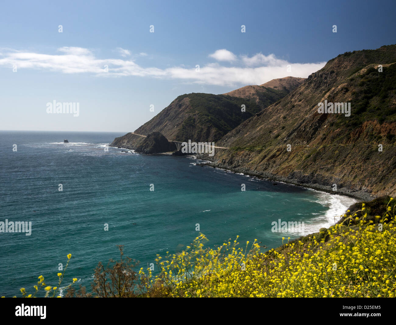 Big Creek Bridge on Big Sur Hwy 1 coastal road Stock Photo - Alamy