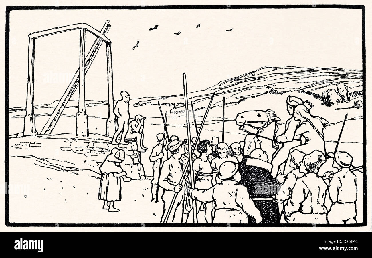 People on the gallow Stock Photo - Alamy