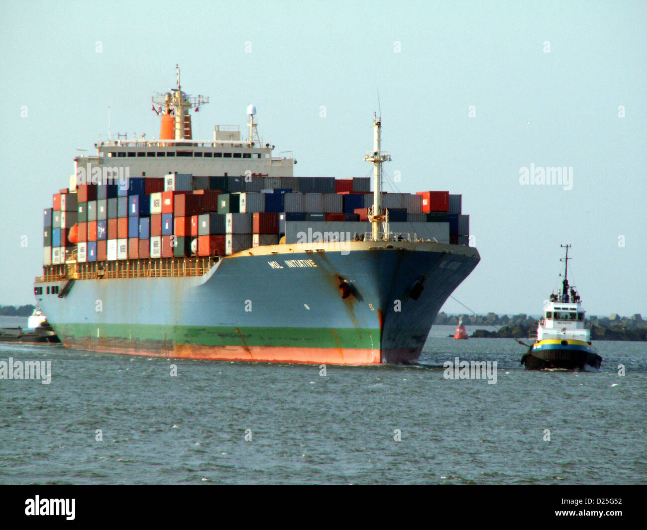 Cargo container ship Stock Photo - Alamy