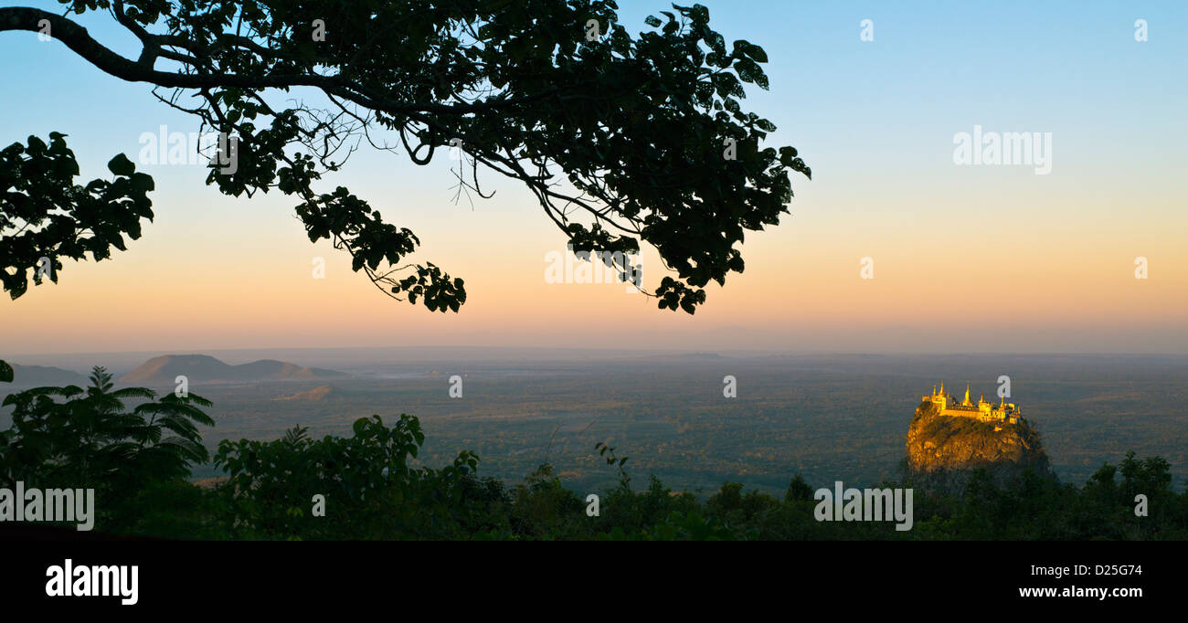 Mount Popa, an extinct volcano with a temple at its peak, bagan ...
