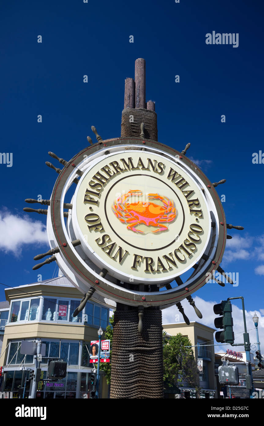Fishermans wharf sign San Francisco Stock Photo - Alamy