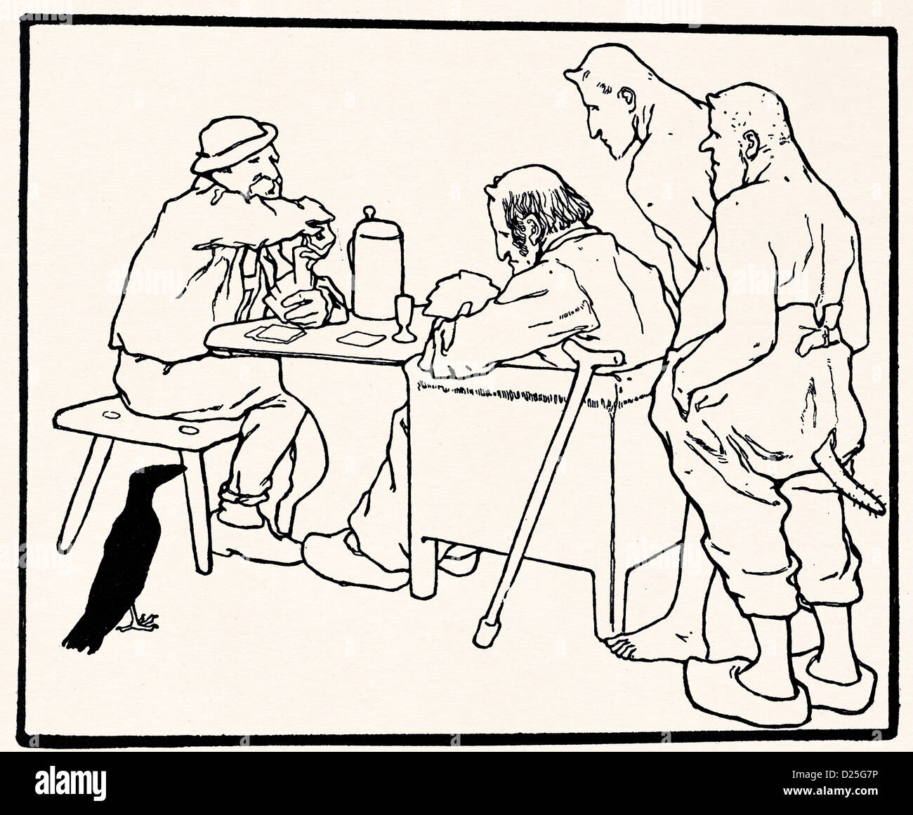 Man and devil playing cards hi-res stock photography and images - Alamy