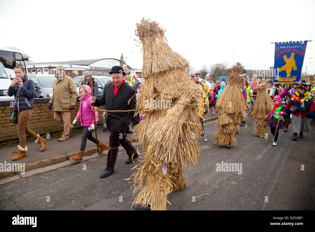 The straw bear in the parade, Whittlesey Straw Bear Festival ...