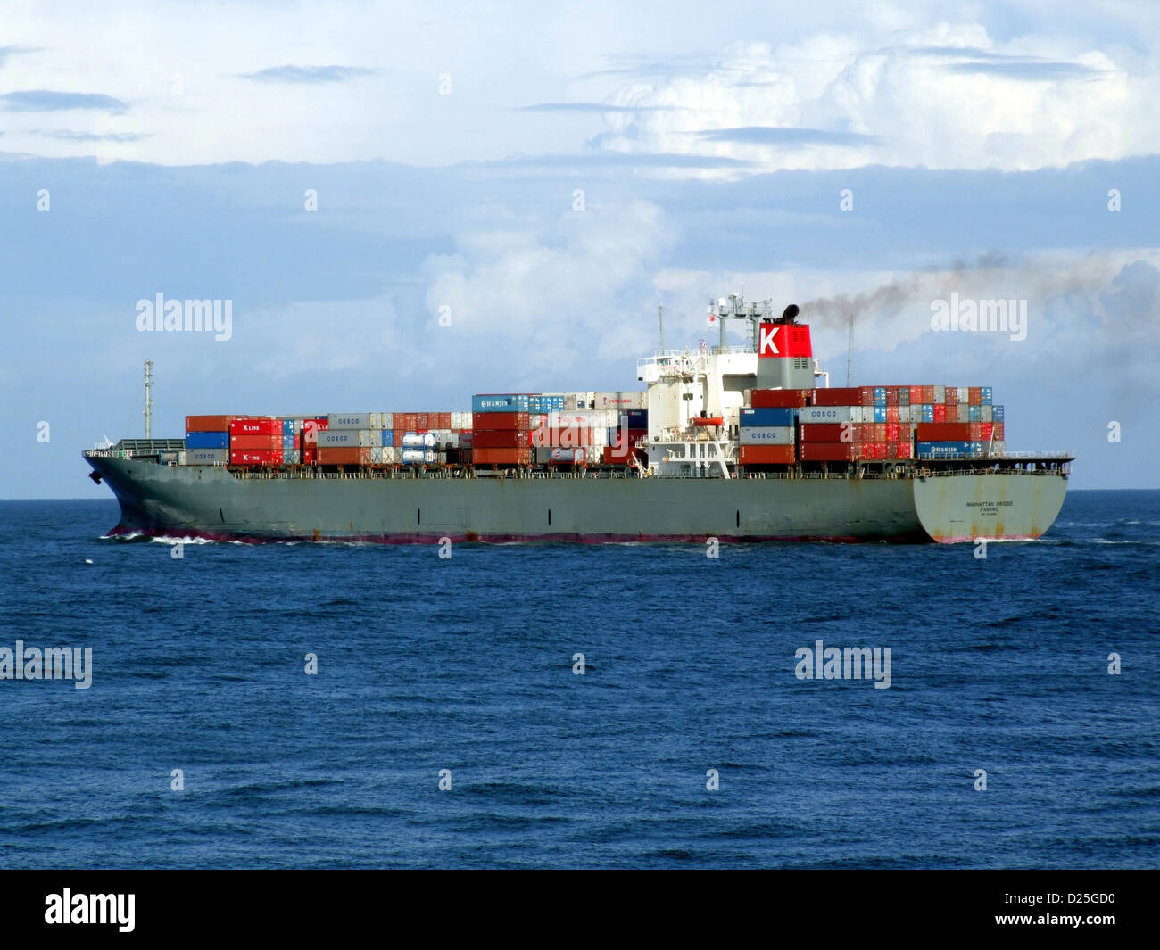 Cargo container ship Stock Photo - Alamy