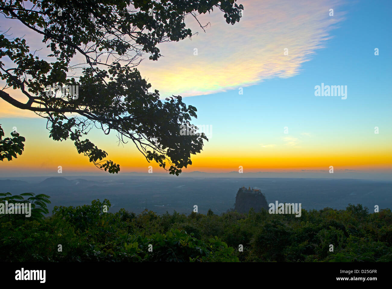 Mount Popa, an extinct volcano with a temple at its peak, bagan ...