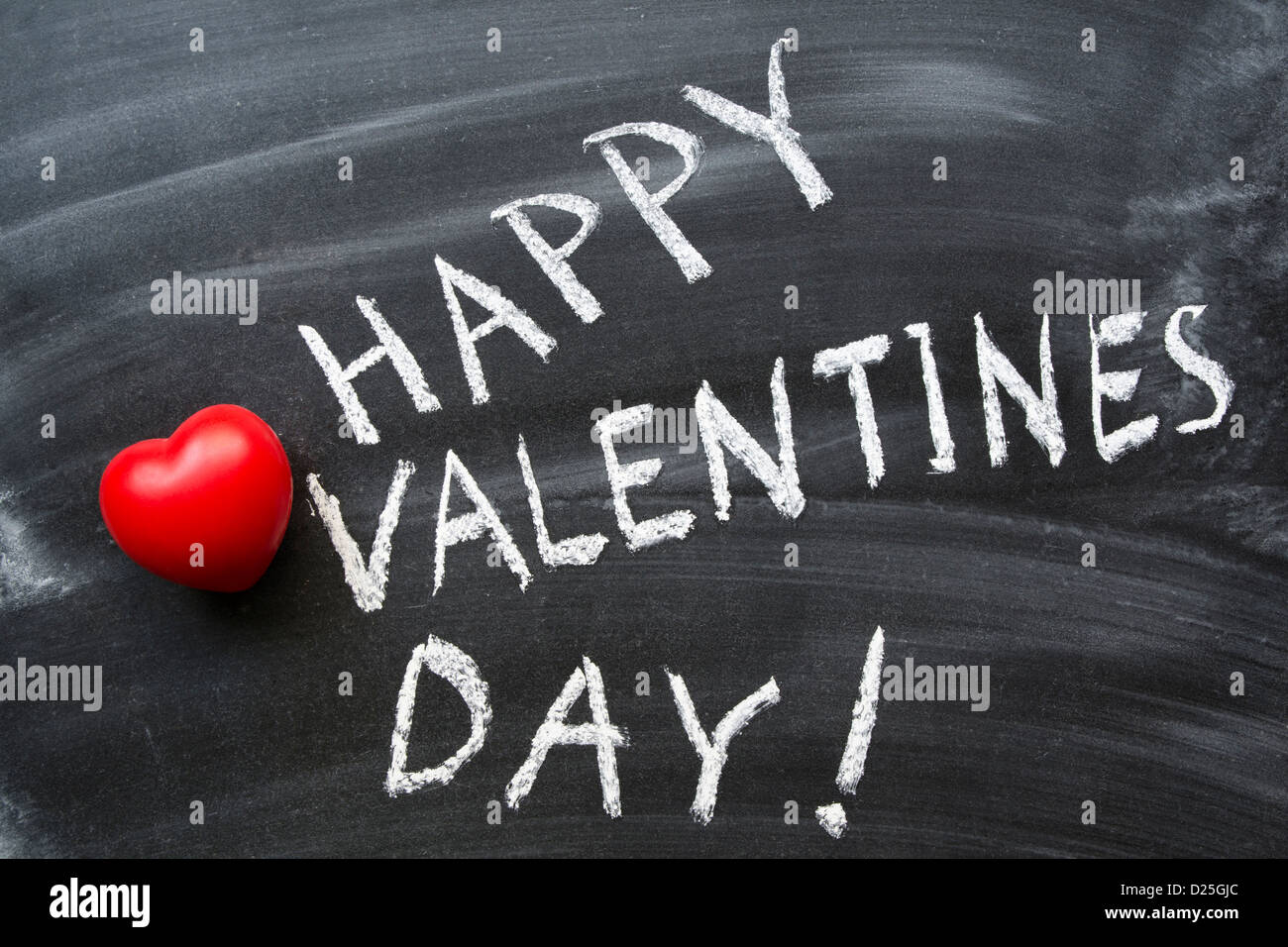 happy valentine's day phrase handwritten on blackboard Stock Photo - Alamy