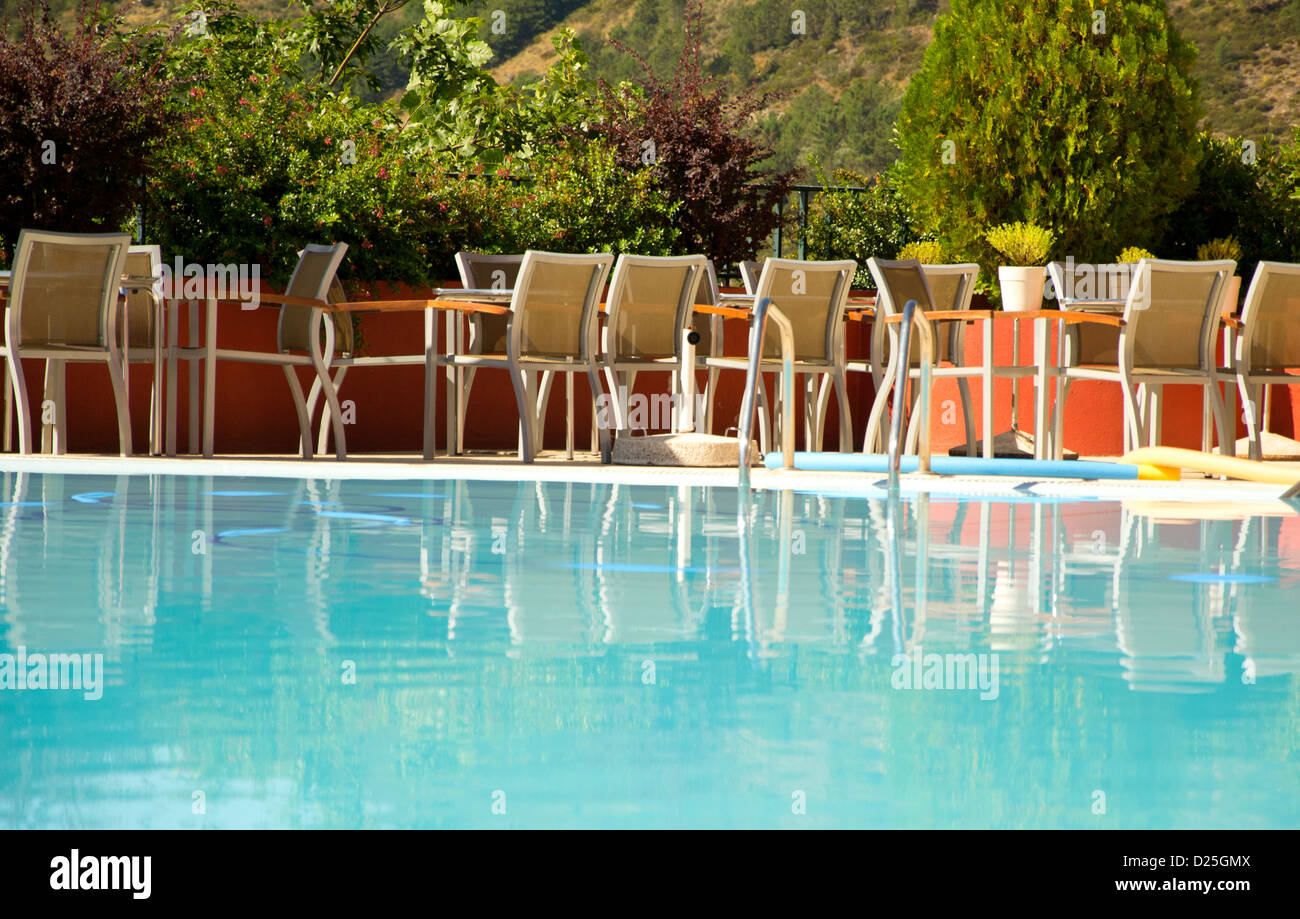 Resting at an esplanade, by the pool. Interested Stock Photo - Alamy