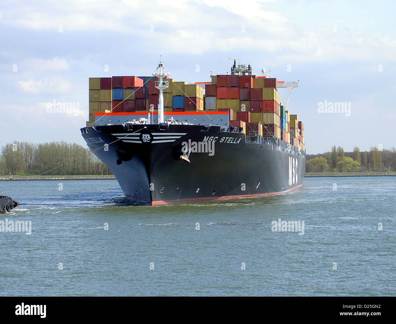 Cargo container ship Stock Photo - Alamy