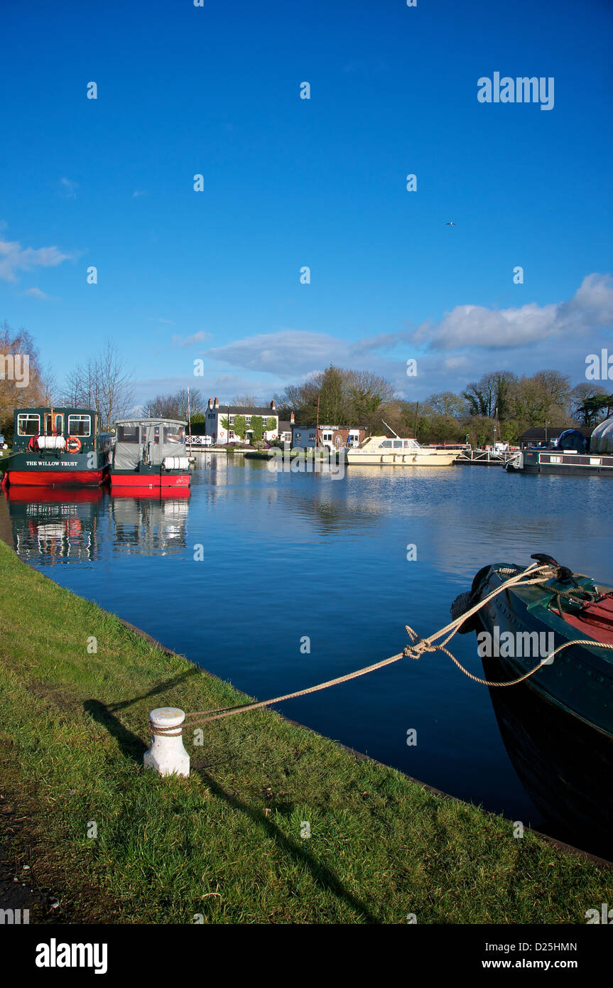 Saul Junction Sharpness Canal Gloucestershire UK Stock Photo - Alamy