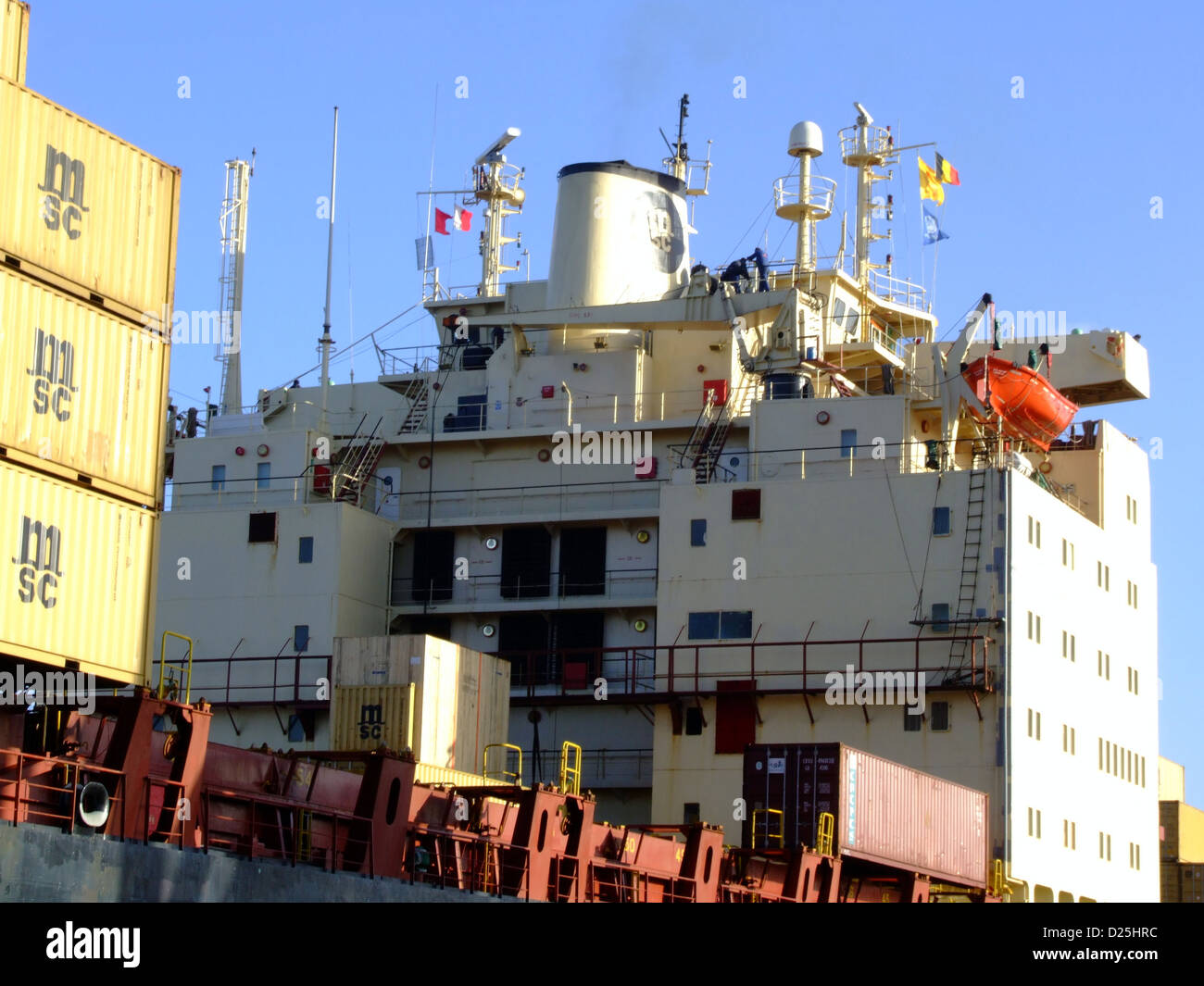 Cargo container ship Stock Photo - Alamy