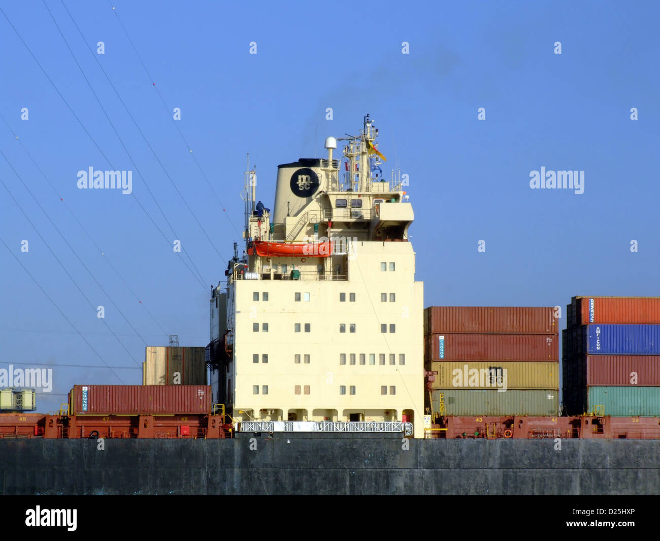 Cargo container ship Stock Photo - Alamy