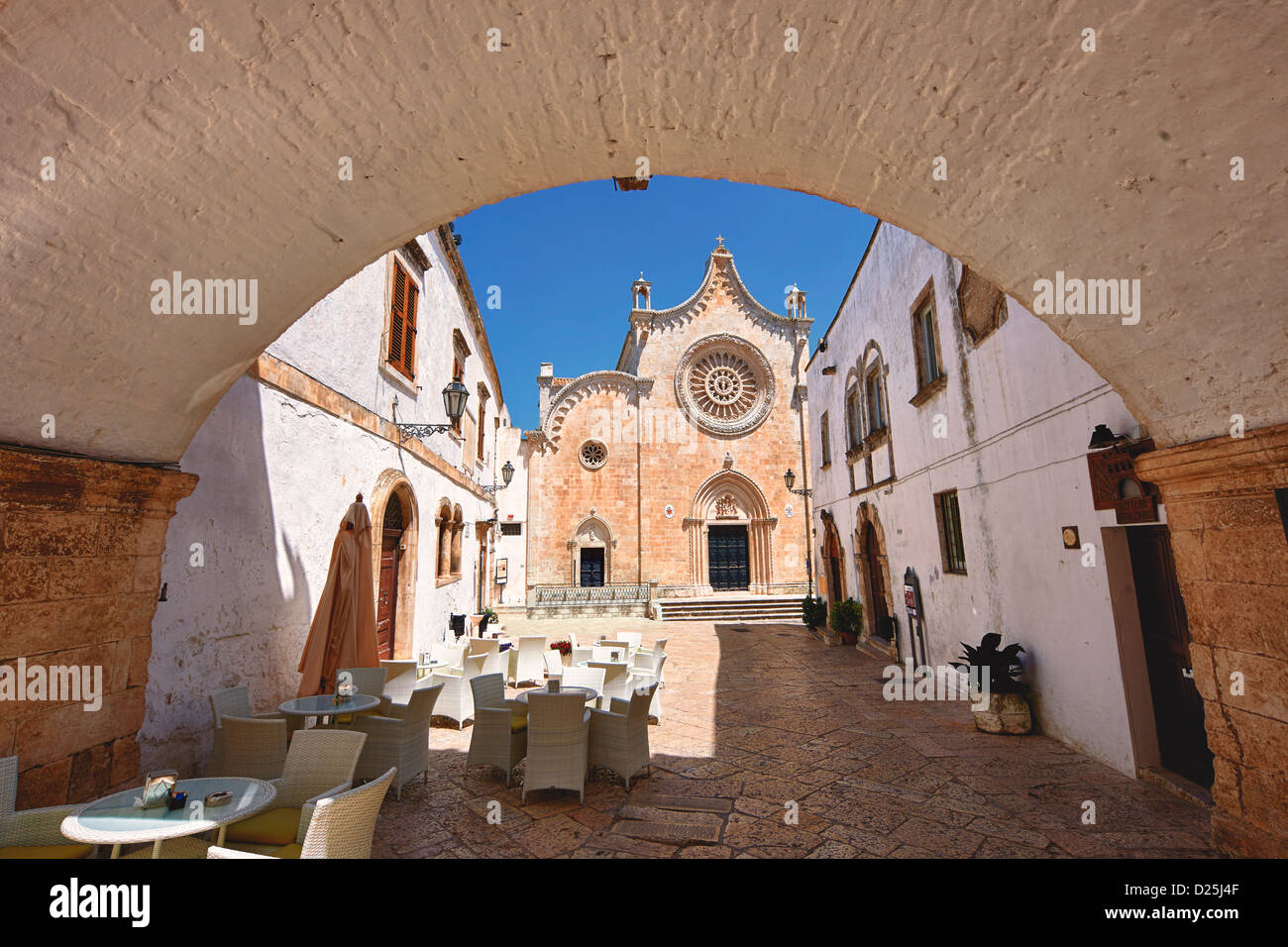 The Italian Gothic Cathedral of Ostuni built between 1569-1495 .Ostuni ...