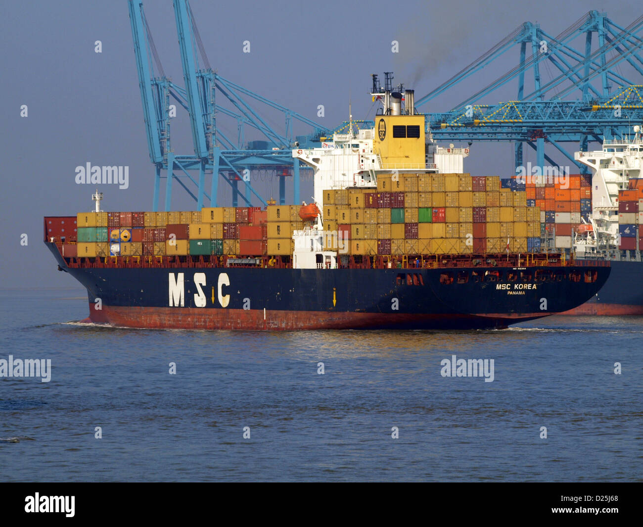 Cargo container ship Stock Photo - Alamy