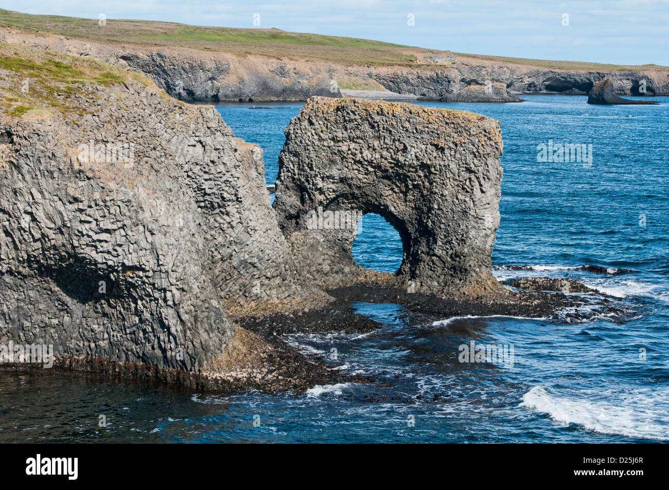 scenery along the Raudanes Peninsula, northeastern Iceland Stock Photo ...