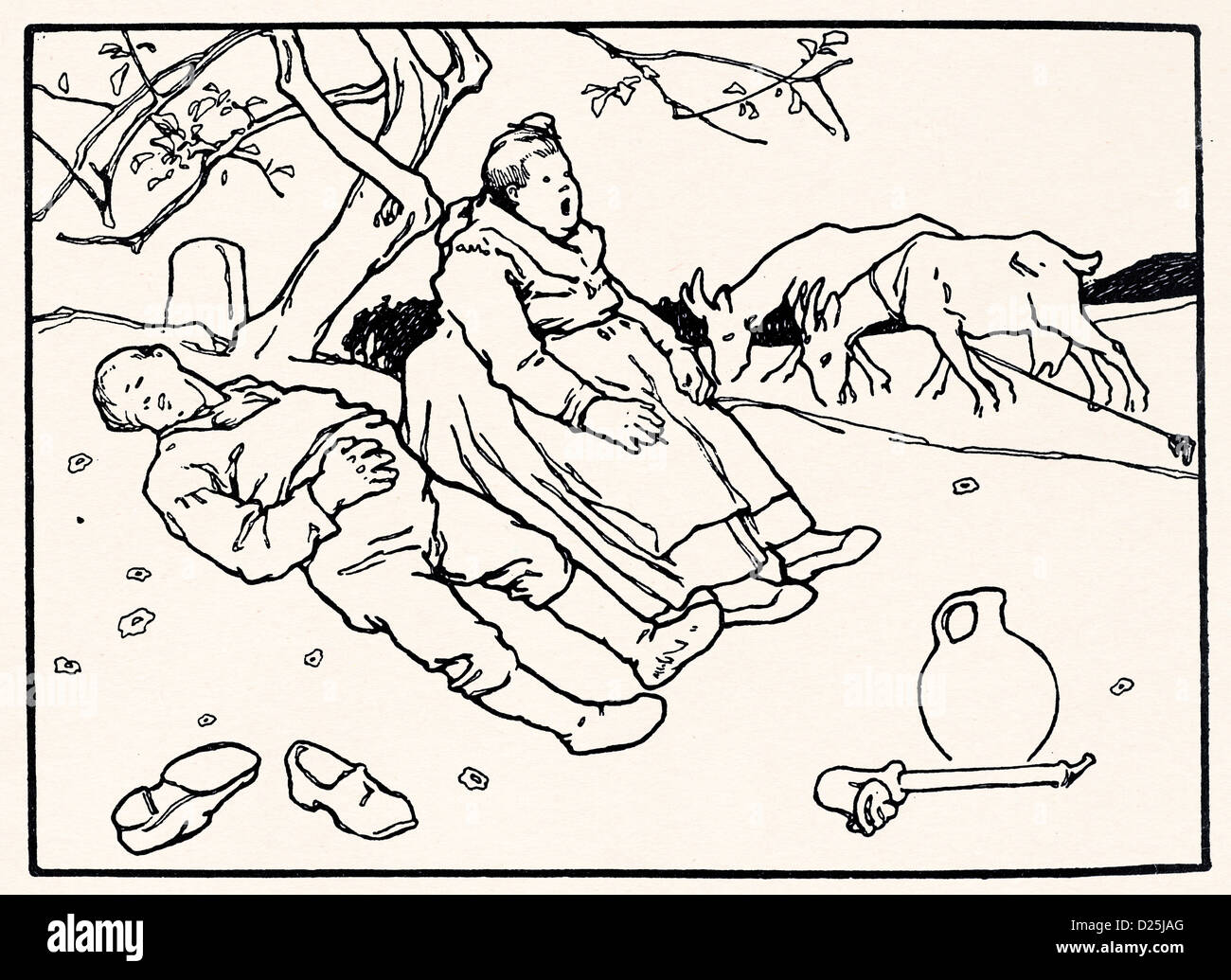 Old man and goats hi-res stock photography and images - Alamy