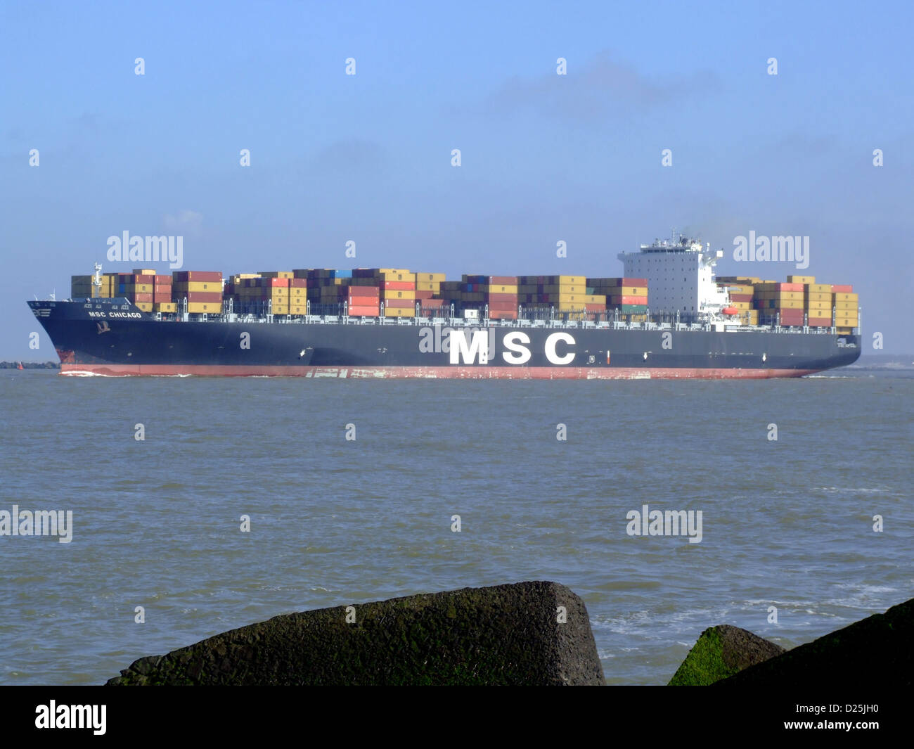 Cargo container ship Stock Photo - Alamy