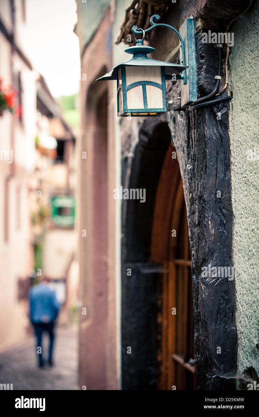 Alsatian windy street Stock Photo - Alamy