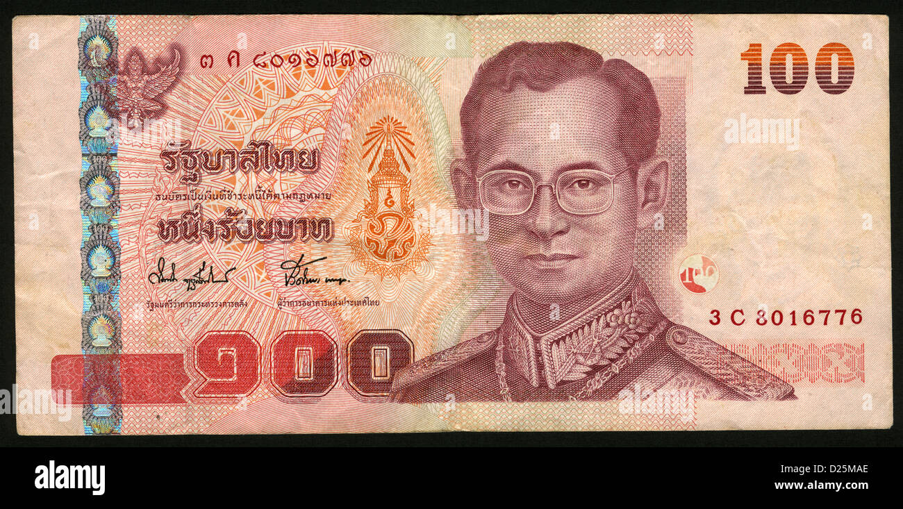 100 thai baht banknotes hi-res stock photography and images - Alamy