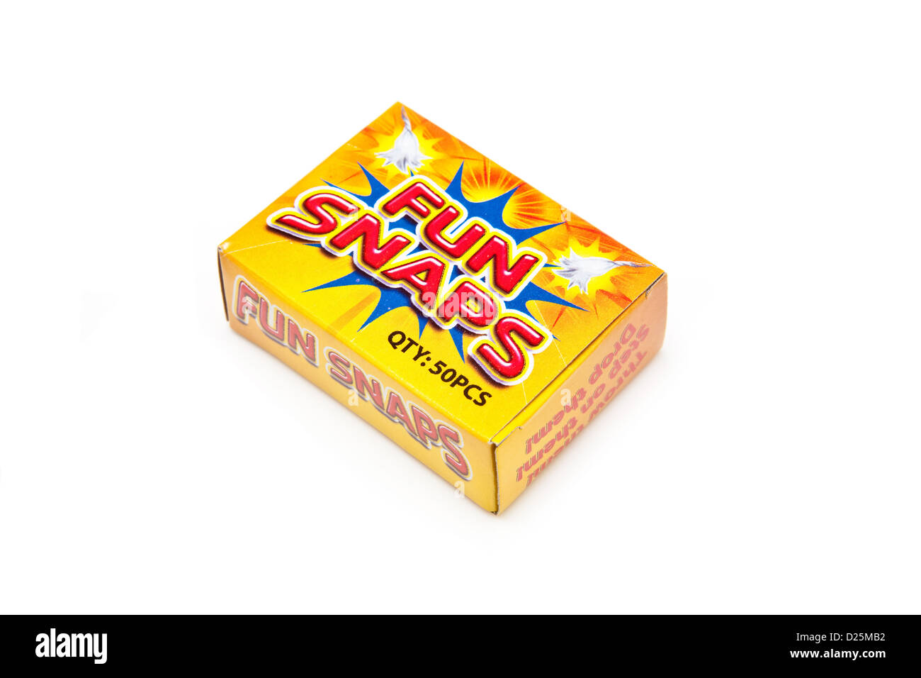 Box of Fun snaps novelty fireworks isolated on a white studio ...