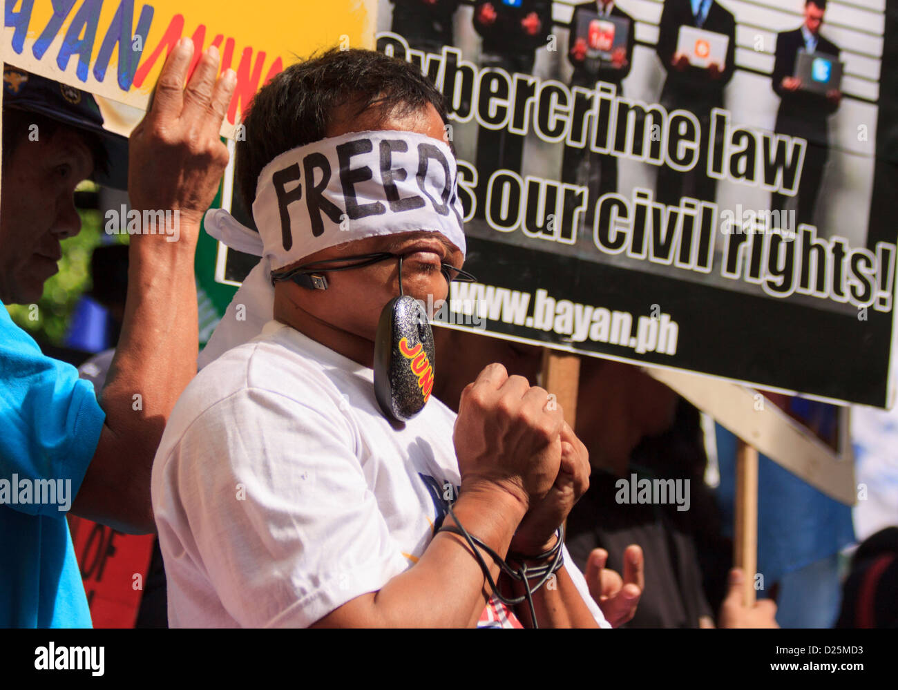 Anti cybercrime law protest in philippines hi-res stock photography and ...