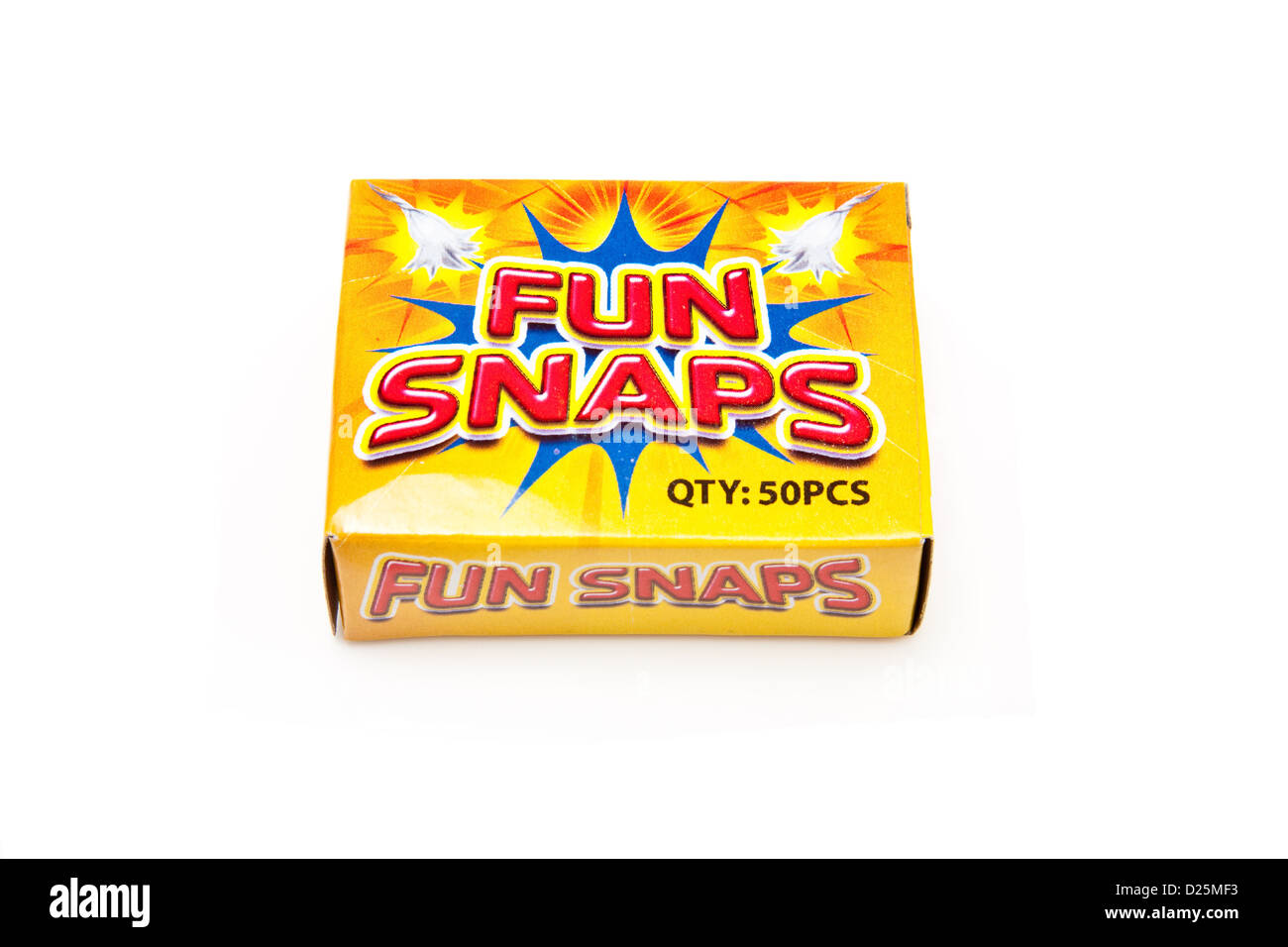 Box of Fun snaps novelty fireworks isolated on a white studio ...