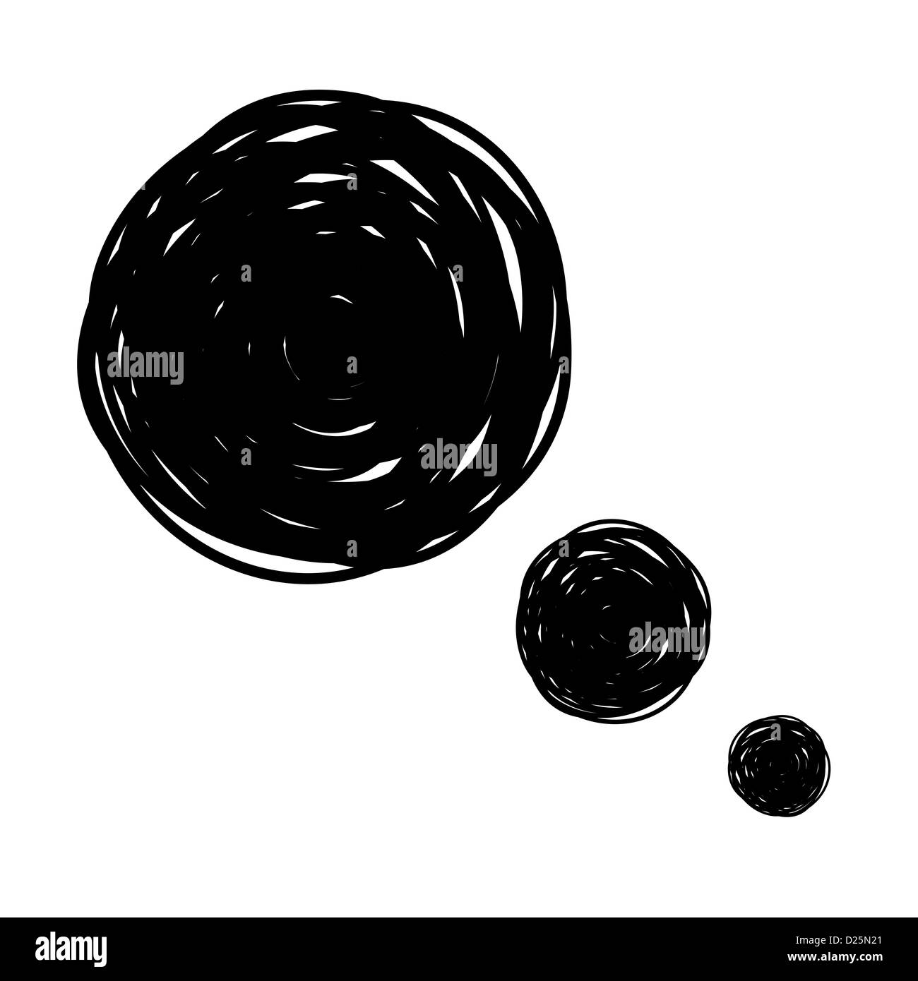 hand drawn sketch bubble Stock Photo - Alamy