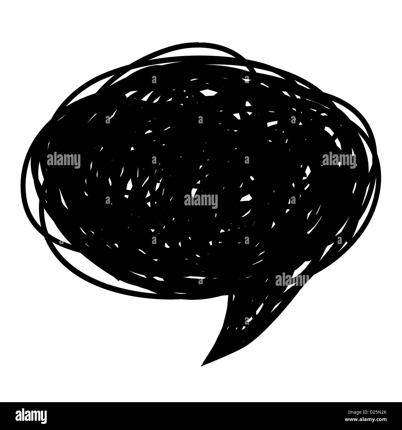 hand drawn sketch bubble Stock Photo - Alamy