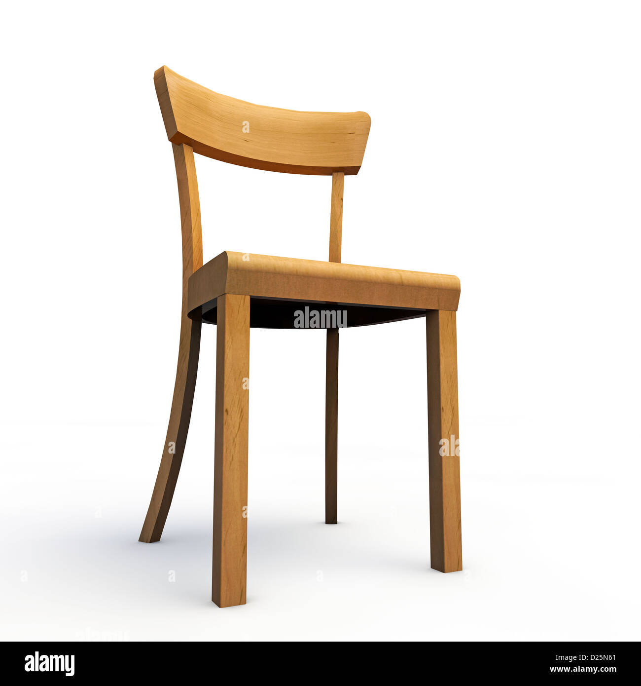 wooden chair isolated on white background Stock Photo - Alamy
