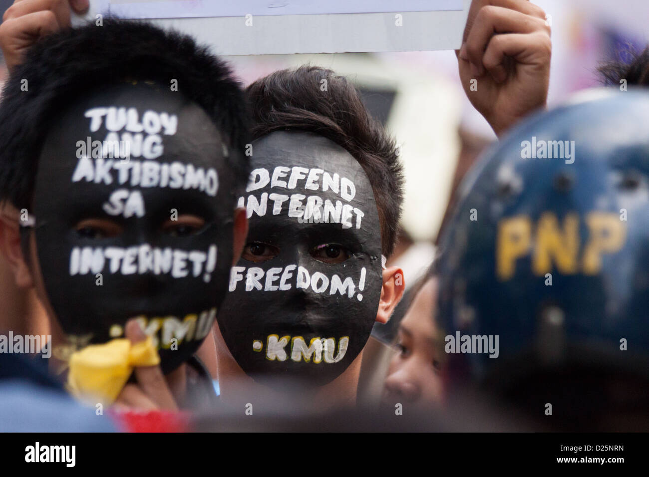 Anti-Cybercrime law protest in the Philippines Stock Photo - Alamy