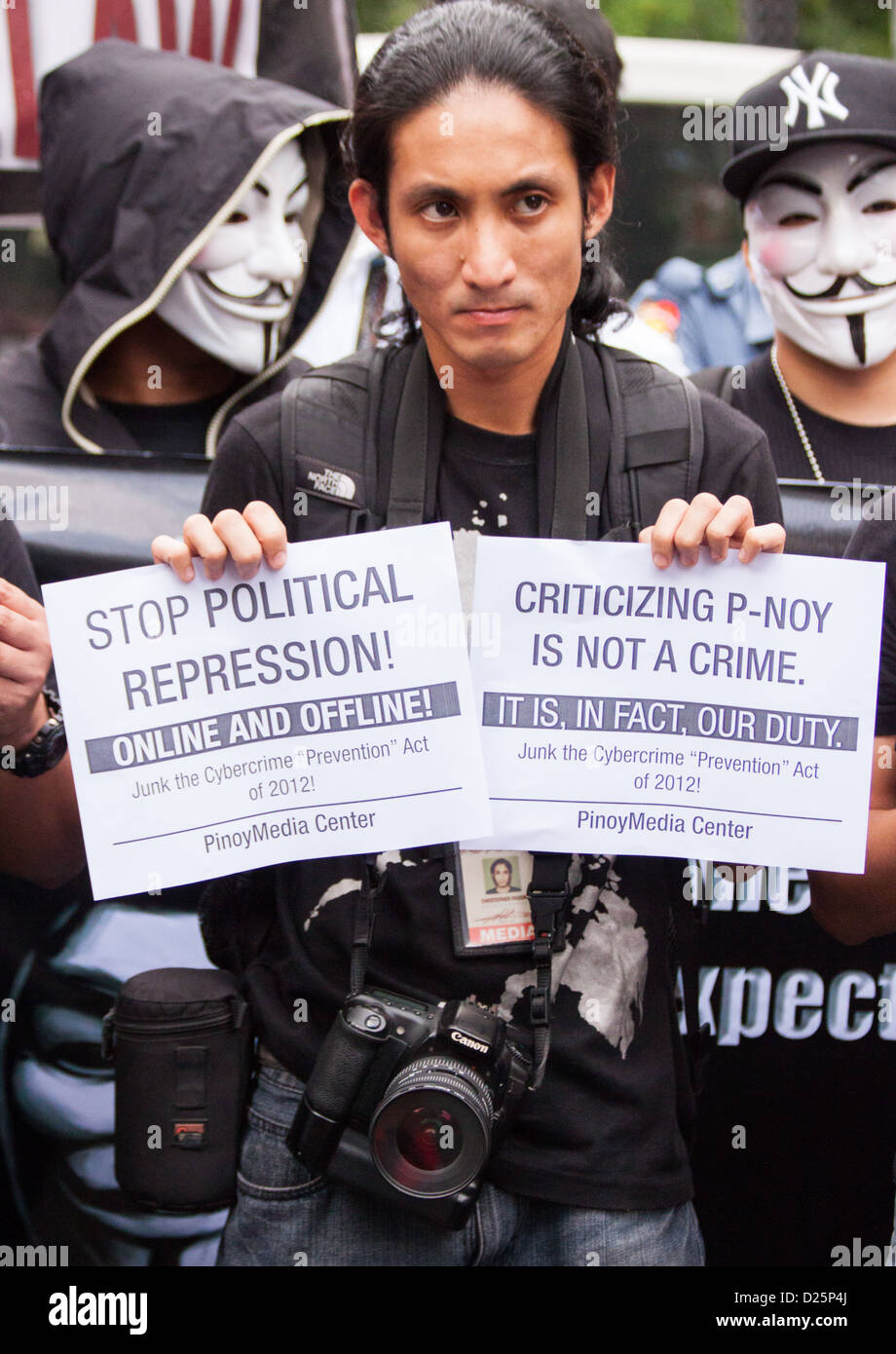 Anti-Cybercrime law protest in the Philippines Stock Photo - Alamy